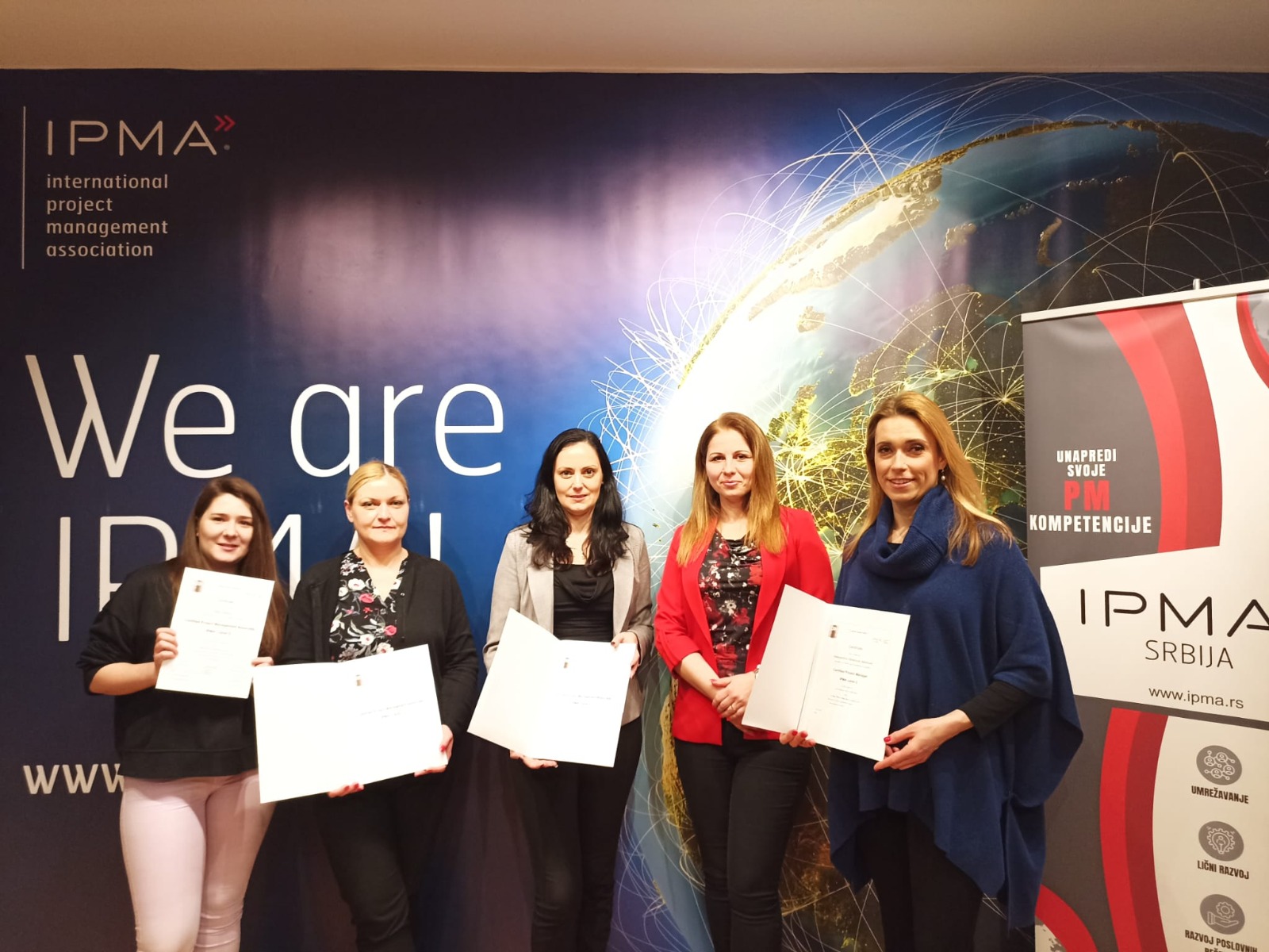 The awarding of the IPMA certificate in the field of project management ...